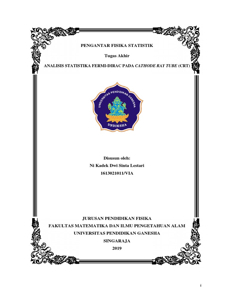 Ni Kadek Dwi Sinta Lestari - 1613021011 | PDF | Electron | Vacuum Tube