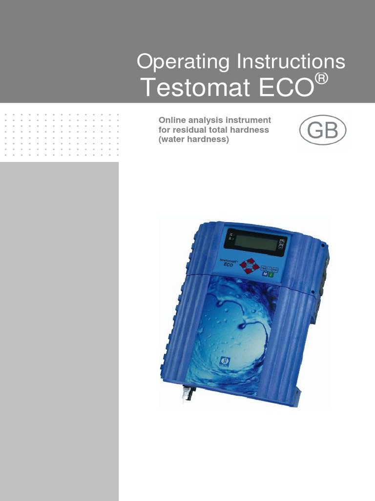 Testomat ECO GB 190308 | PDF | Relay | Menu (Computing)
