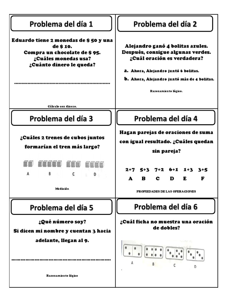 Un Problema para Cada Dia | PDF | Enseñanza de matemática | Ocio