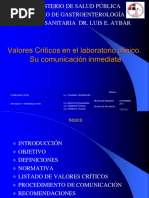 Notificación de Valores Críticos en Laboratorios | PDF | Laboratorios ...