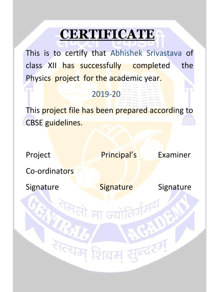 Certificate: Abhishek Srivastava | PDF