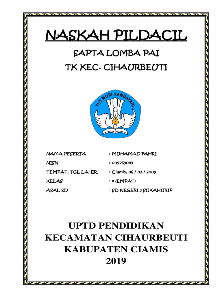 Format Cover Lomba Pildacil | PDF