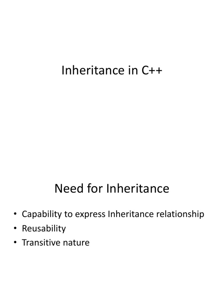 CPP Inheritance | PDF | Inheritance (Object Oriented Programming ... CPP Inheritance | PDF | Inheritance (Object Oriented Programming ...