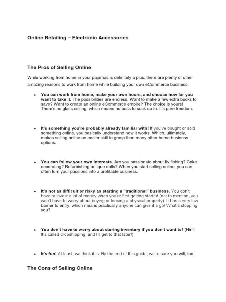 Online Retailing Ed Project | PDF | Sales | Retail