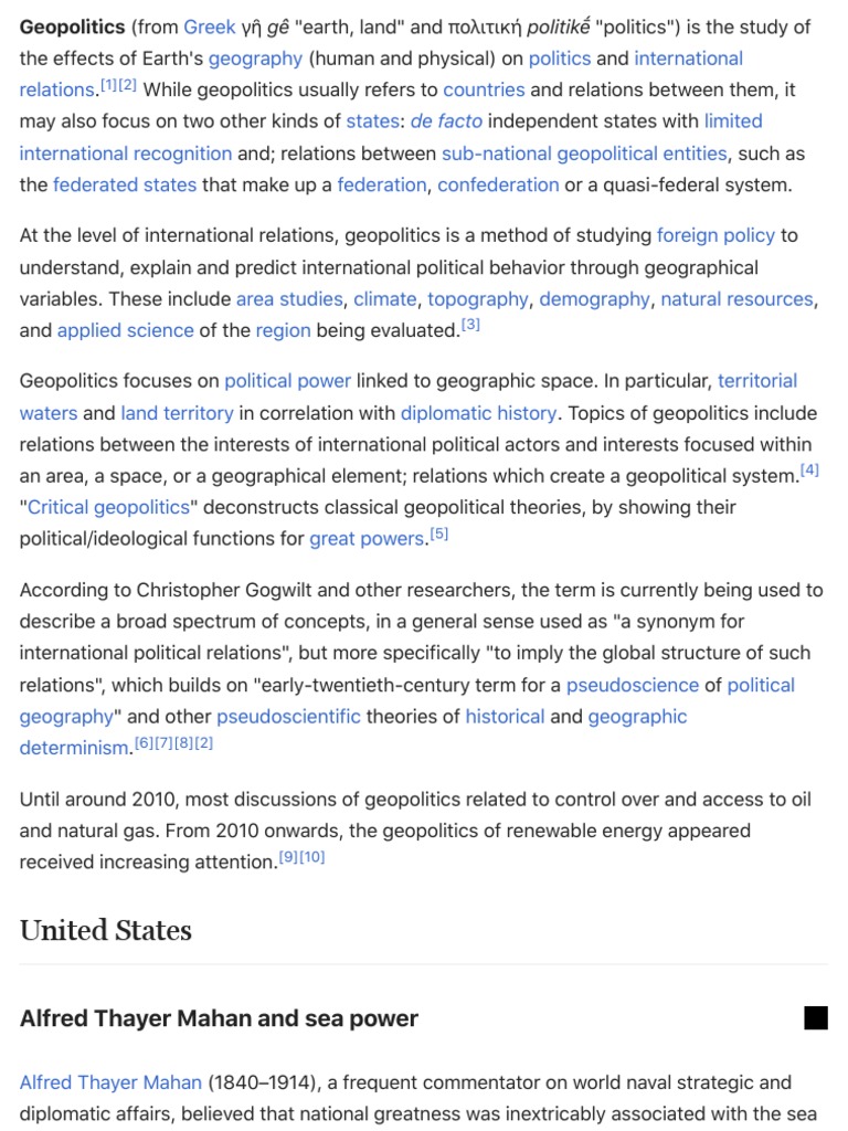 Geopolitics PDF | PDF | Geopolitics | International Relations