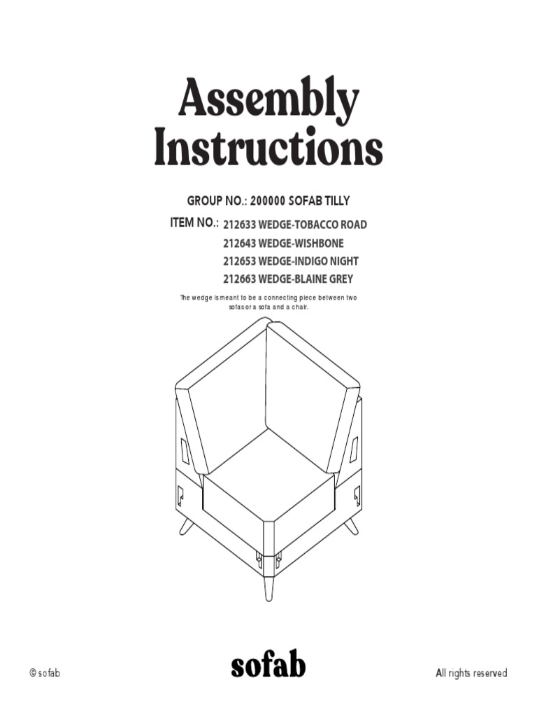 Sofab Tilly Sofa Wedge | PDF | Manufactured Goods