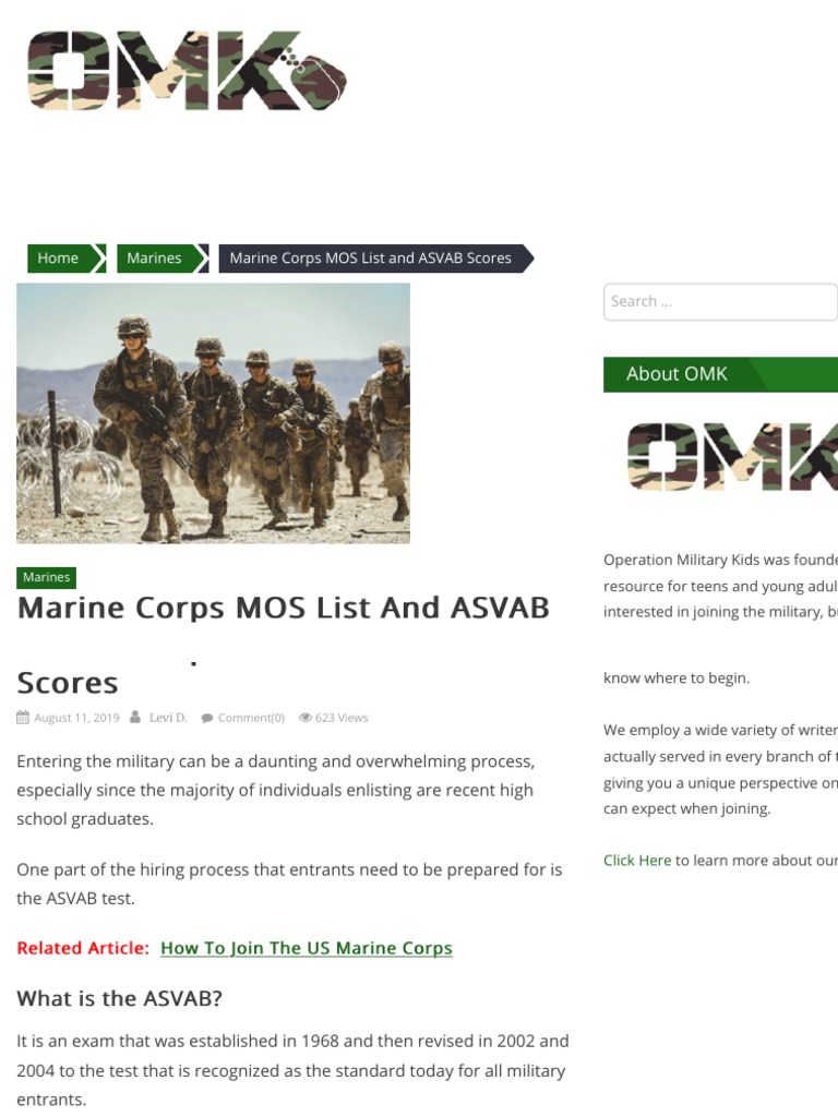 Usmc Mos PDF | PDF | Armed Services Vocational Aptitude Battery ...
