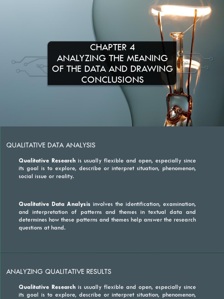 Analyzing The Meaning of Data and Drawing Conclusion | PDF ...