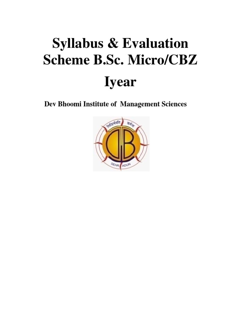 B.Sc. Microbiology 1st Year Syllabus | PDF | Metabolic Pathway | Cell ...