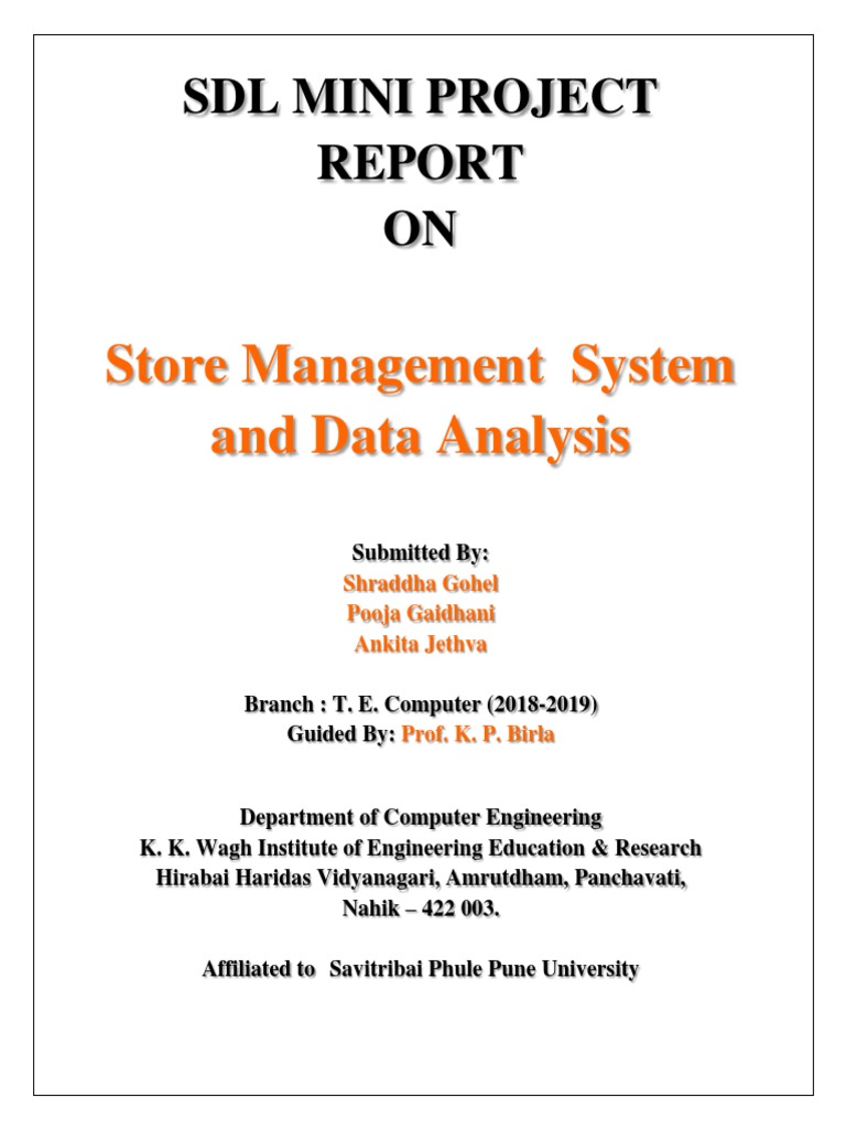 Store Management System Report | PDF | User (Computing) | Password