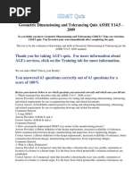 ASME Y14.5 GDTP Practice Exam | PDF | Engineering Tolerance | Geometry