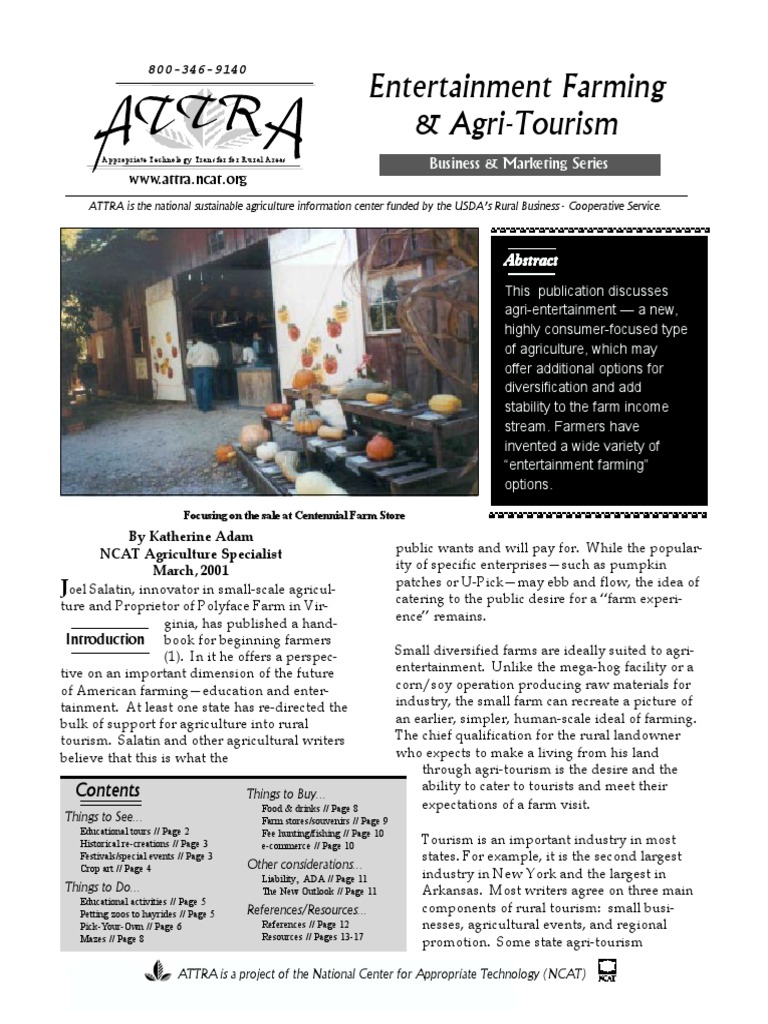 Agro Tourism Project | PDF | Farms | Agriculture