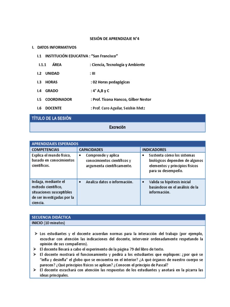 Sesion 4 Cta4 | PDF | Maestros | Science