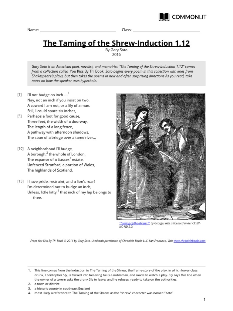 Commonlit The-Taming-Of-The-Shrew-Induction-1-12 Student-Pages-Deleted ...