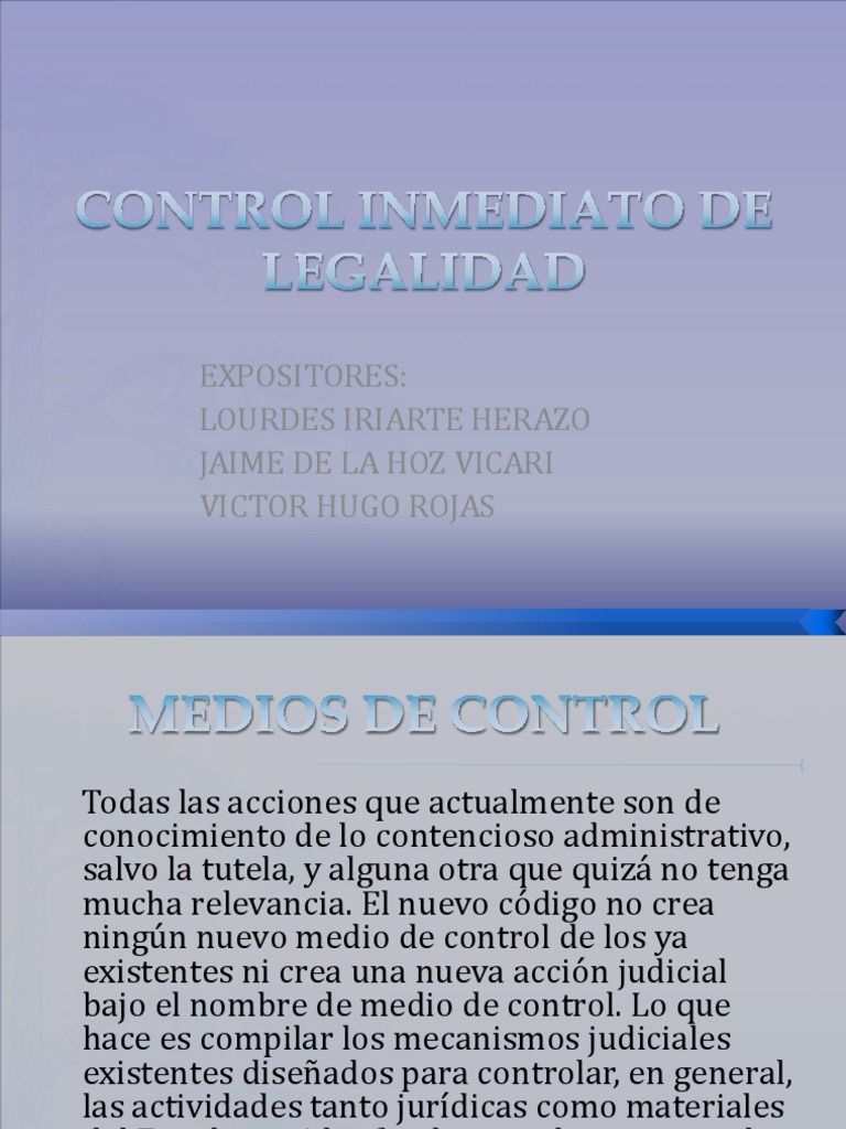 Control Inmediato de Legalidad | PDF | Jurisdicción | Juez
