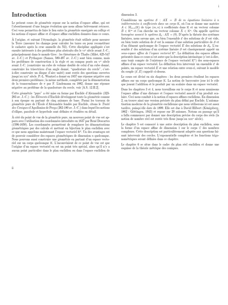 Image Réciproque en Géométrie Affine | PDF | Espace vectoriel | Géométrie