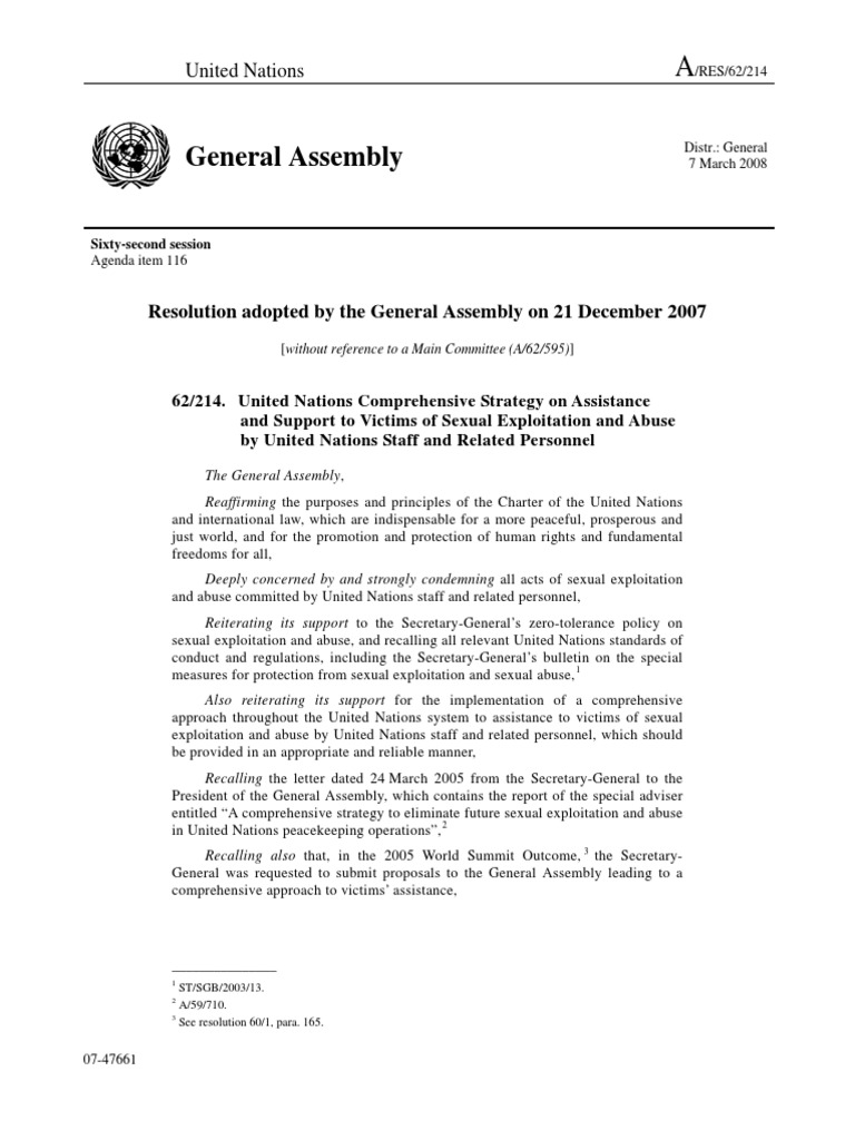 Gen Assembly | PDF | United Nations General Assembly | United Nations