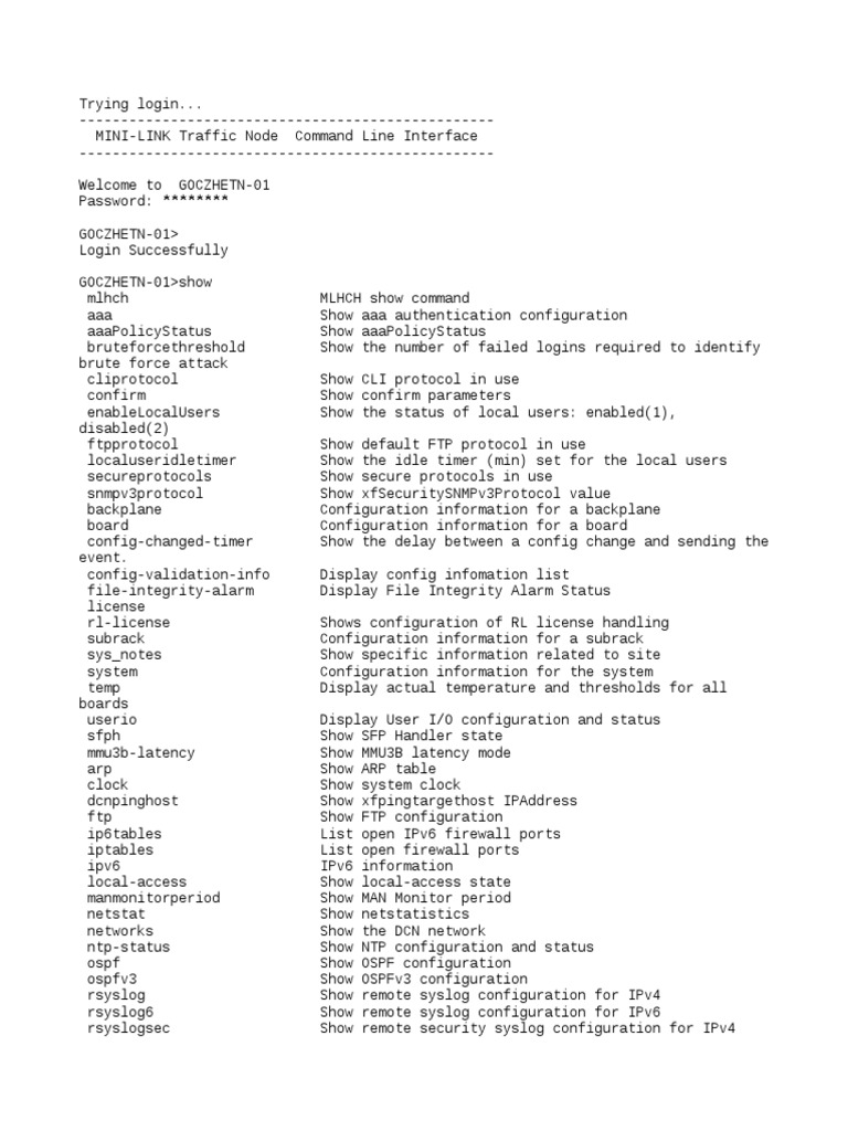 Comandos 20p Ericsson | PDF | File Transfer Protocol | I Pv6