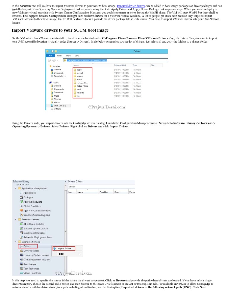 35-How To Import VMware Drivers To Your SCCM Boot Image PDF | PDF | Device Driver | Booting