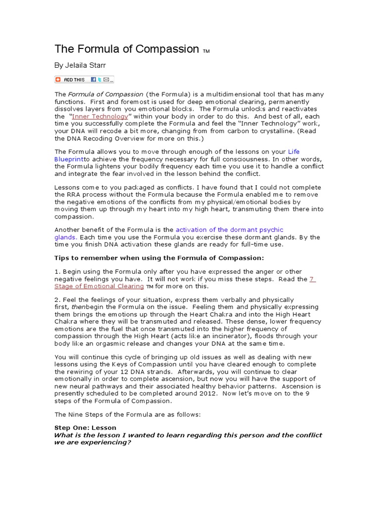 The Formula of Compassion | PDF | Compassion | Anger