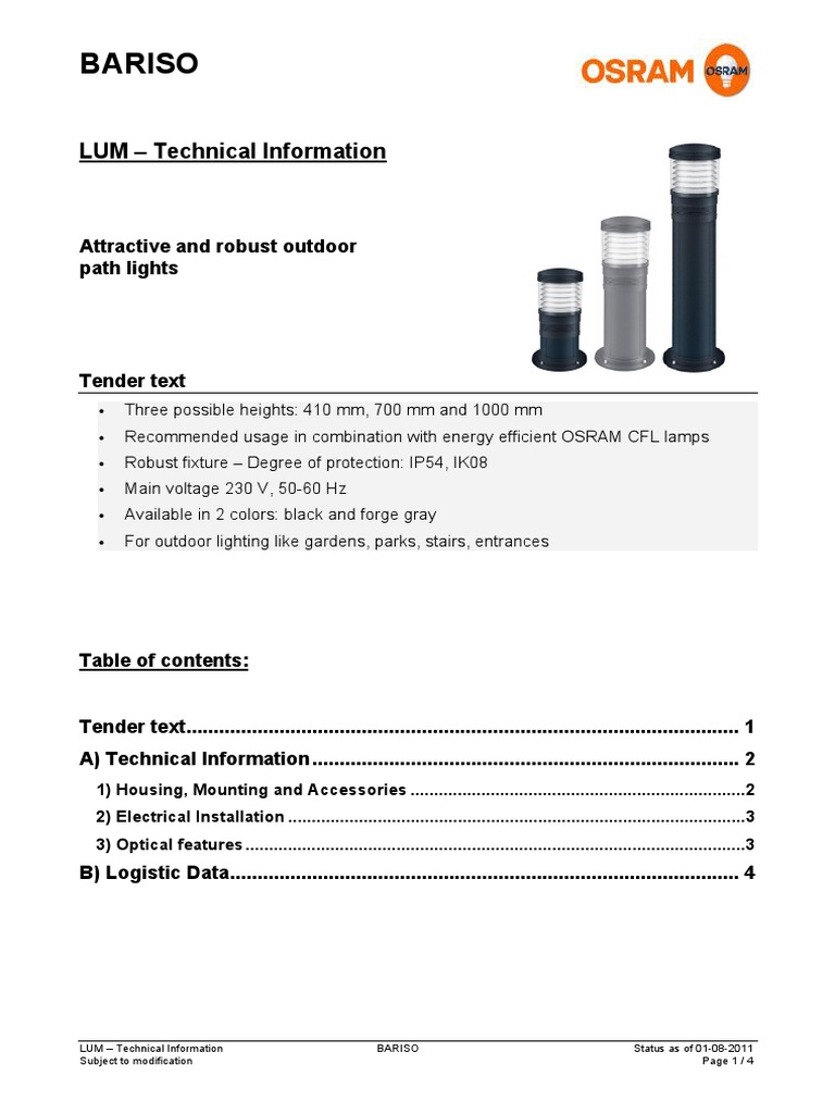 Technical Data Sheet | PDF | Mains Electricity | Equipment