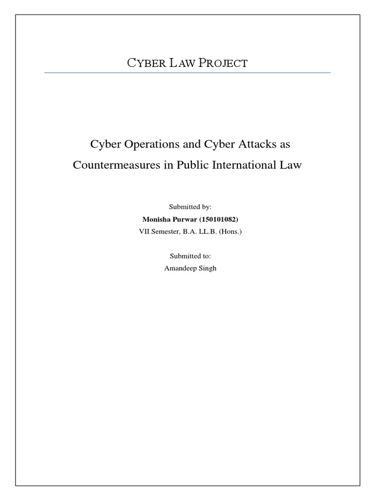 Cyber Law Project | Download Free PDF | Cybercrime | Cyberwarfare
