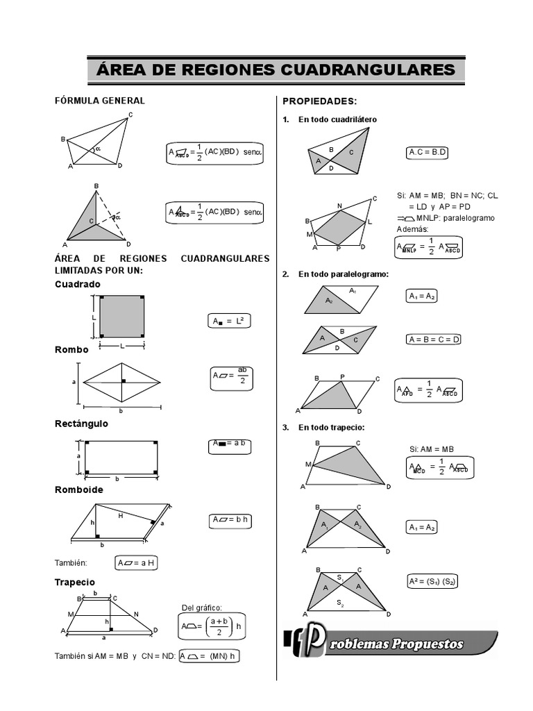 Area de Una Region Cuadrangular | PDF | Rectángulo | Triángulo