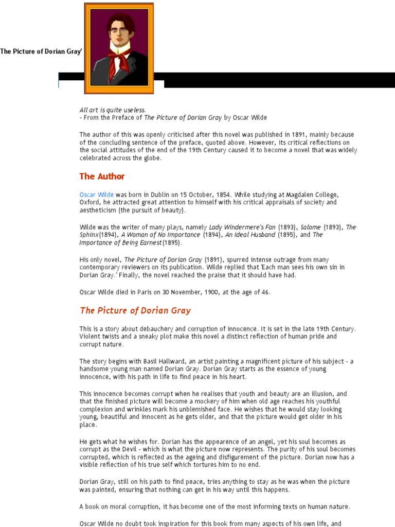 The Picture of Dorian Gray Overview | PDF | The Picture Of Dorian Gray ...