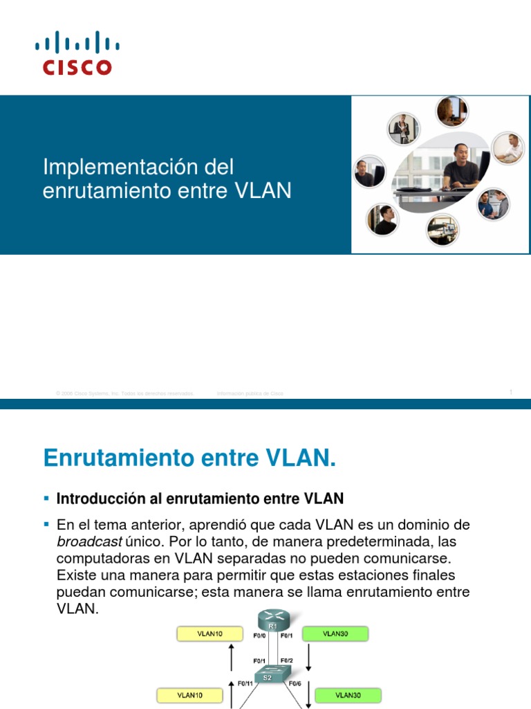 Enrutamiento Entre VLAN | PDF | Enrutador (Computación) | Conmutador de red