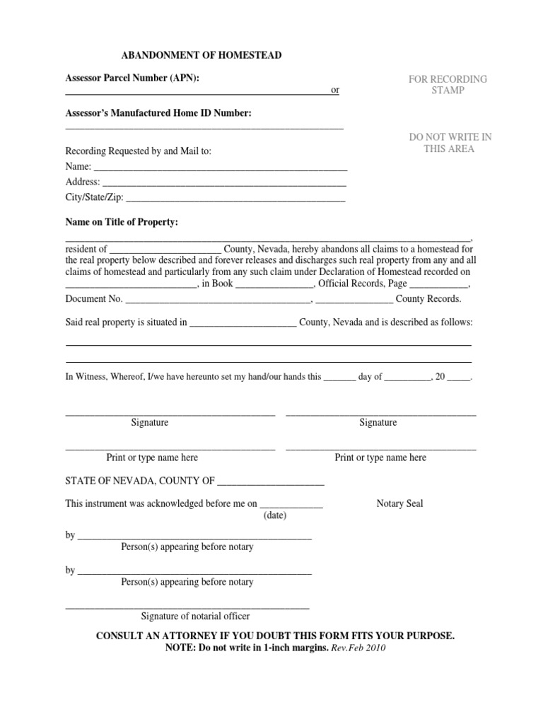 Abandonment Form | PDF | Notary Public | Freight Transport