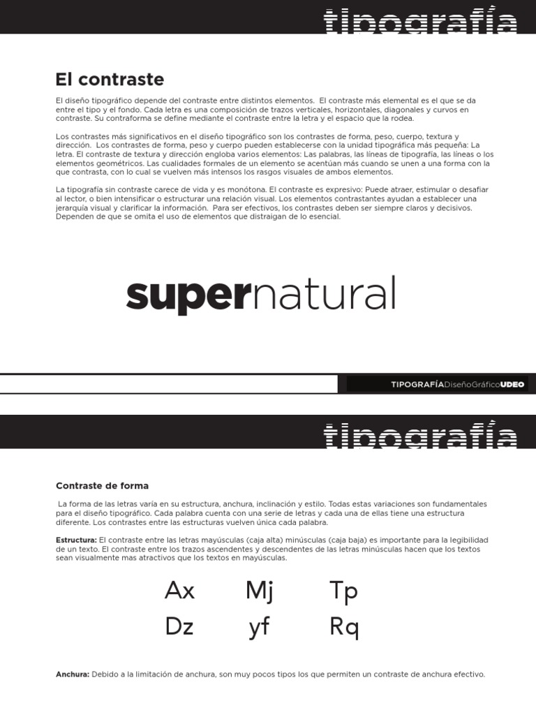 Contraste tipográfico | PDF | Tipografía | Diseño gráfico