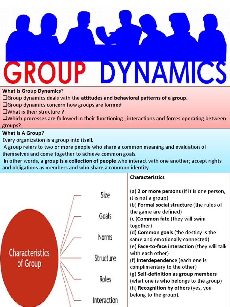 Group Dynamics | PDF | Goal | Group Cohesiveness