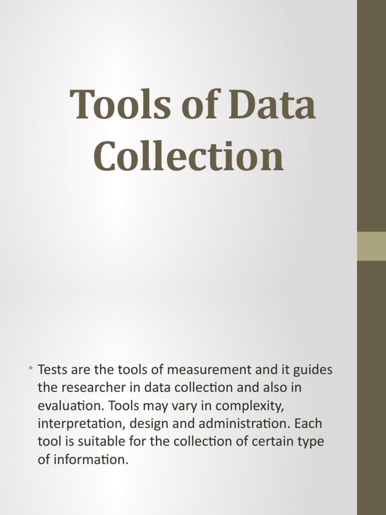 Data Collection Tools