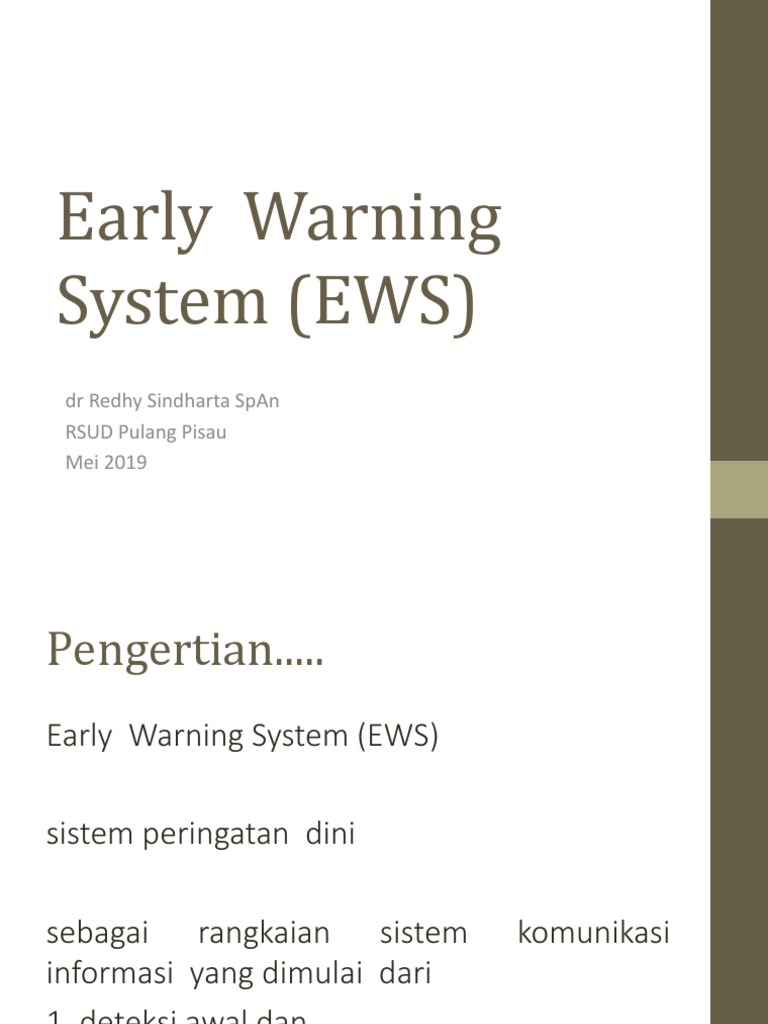 Early Warning System (EWS) | PDF