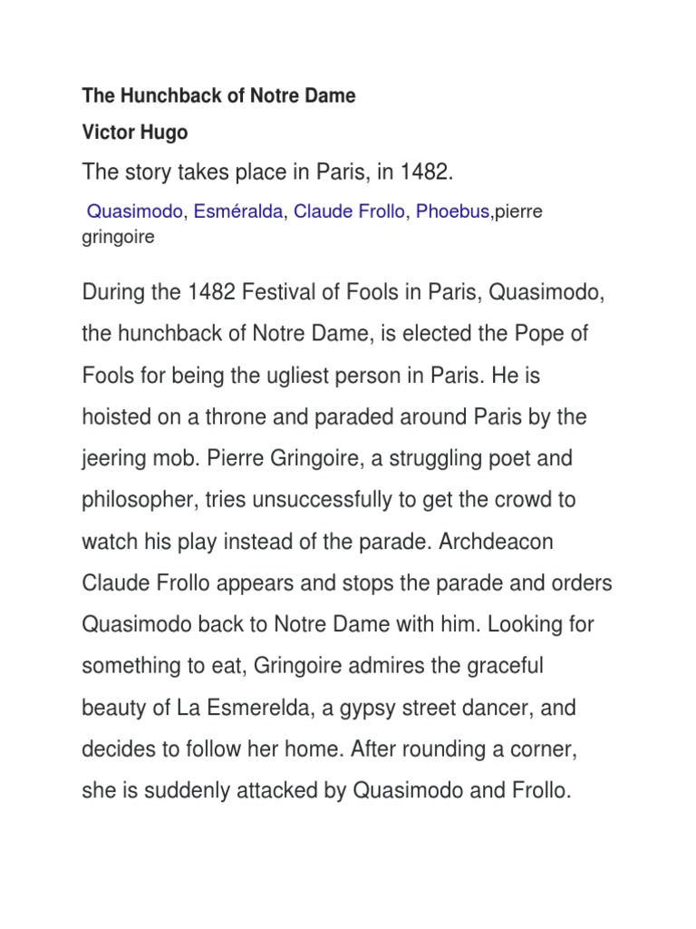 The Hunchback of Notre Dame | PDF | Claude Frollo | Quasimodo