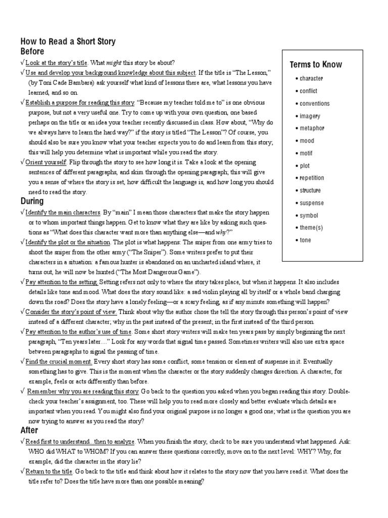 How To Read A Story | PDF | Narration | Cognition