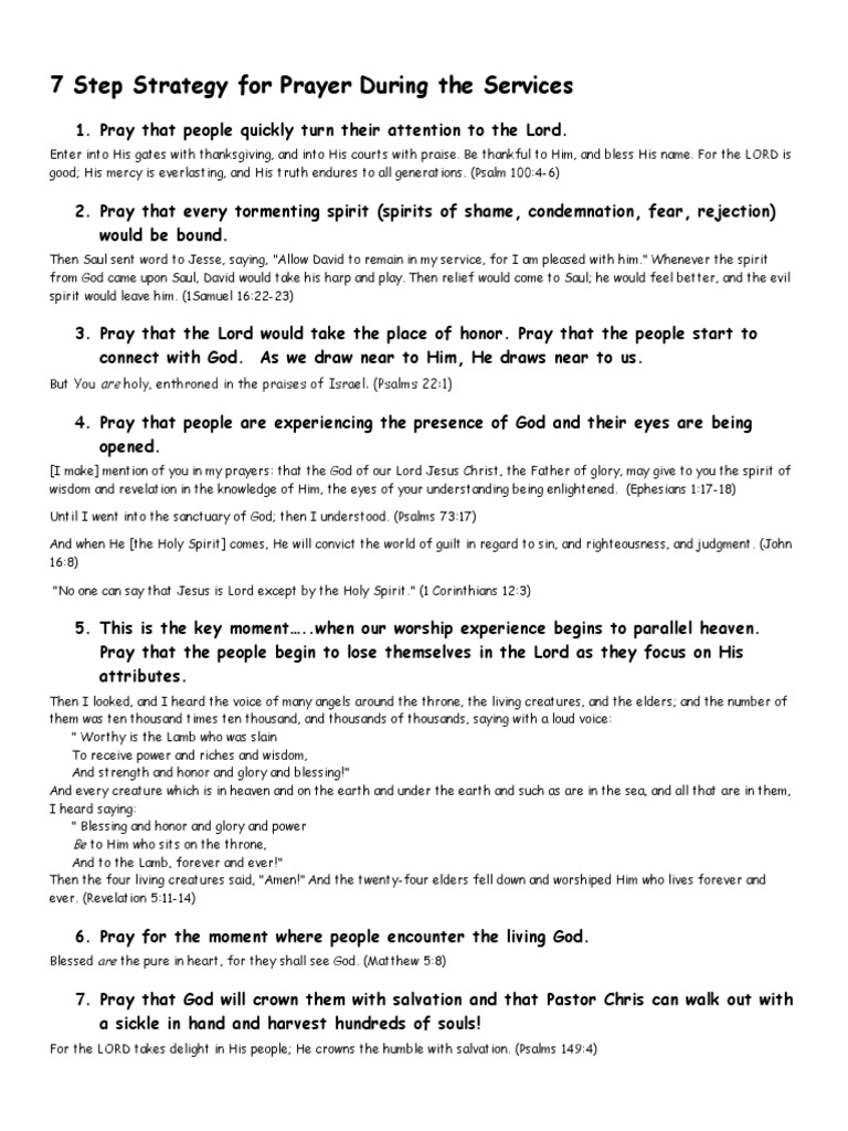 7 Step Strategy For Prayer During The Services: You Holy, Enthroned in ...
