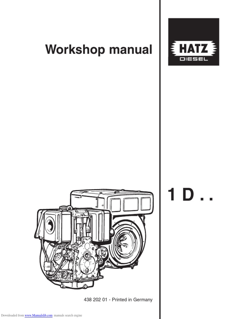 Hatz Diesel 1D Workshop Manual | PDF | Diesel Engine | Fuel Injection