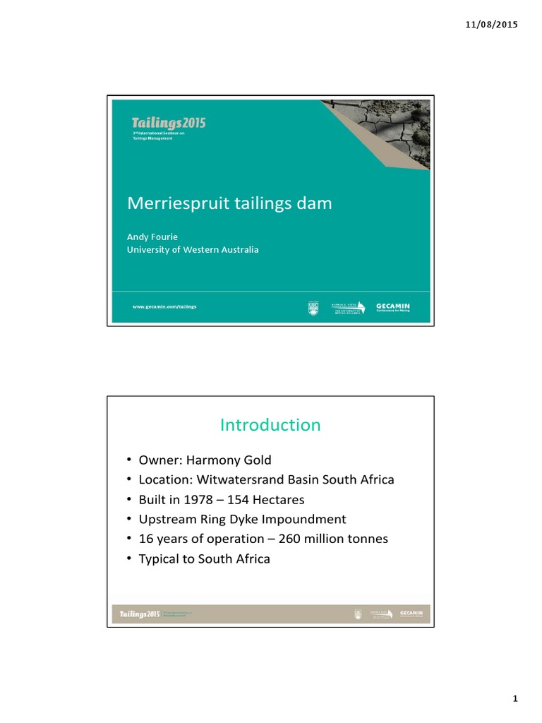 5 Case Study 4 Merriespruit Tailings Dam | PDF | Dam | Geotechnical ...