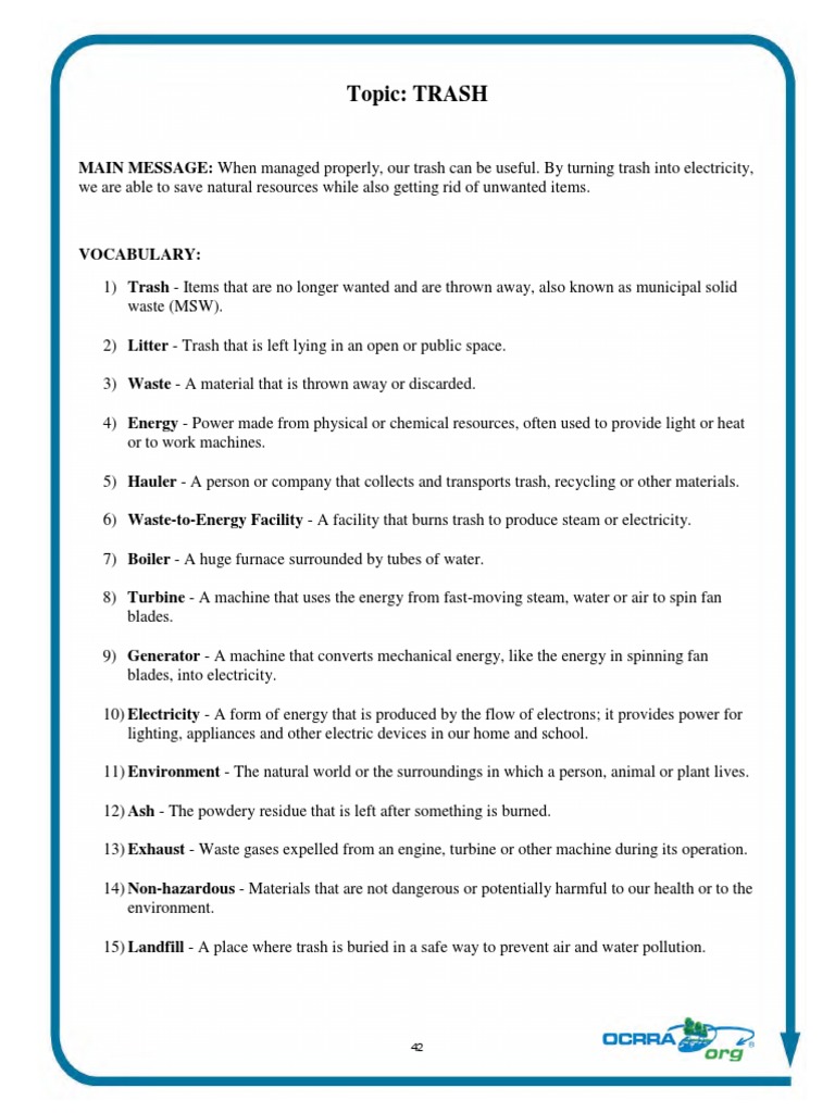 ClassroomActivities Trash | PDF | Waste | Steam