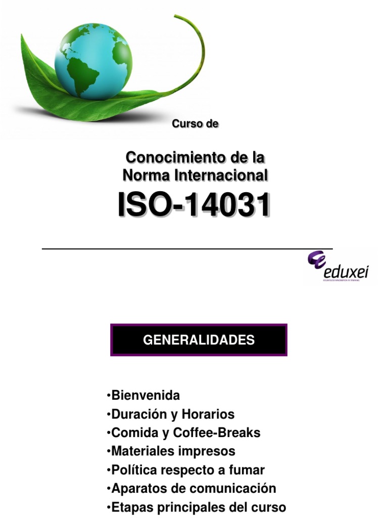 Conocimiento Iso 14031 | PDF | Organización internacional para la ...