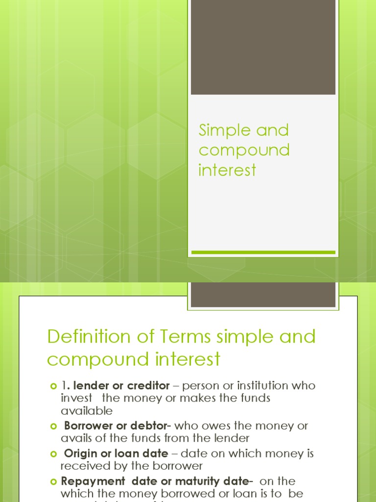 Accting PPT Simple and Compound Interest | PDF | Compound Interest ...