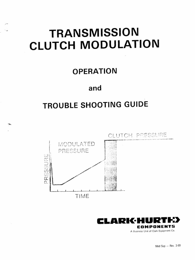Clark Transmission Clutch Modulation Manual PDF | PDF