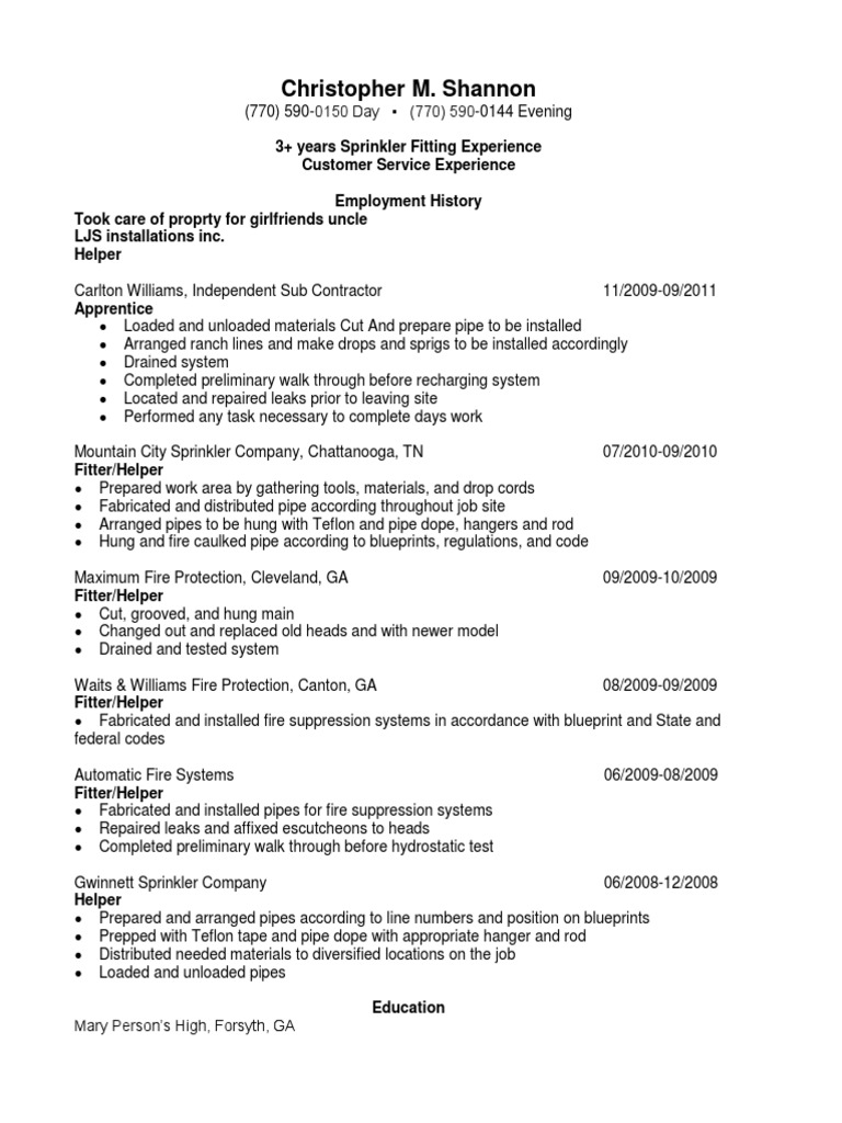 Christopher M. Shannon Resume | PDF