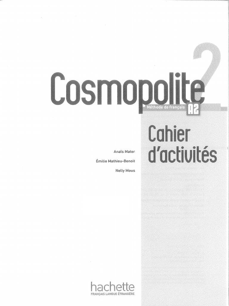 Cosmopolite 2 Cahier