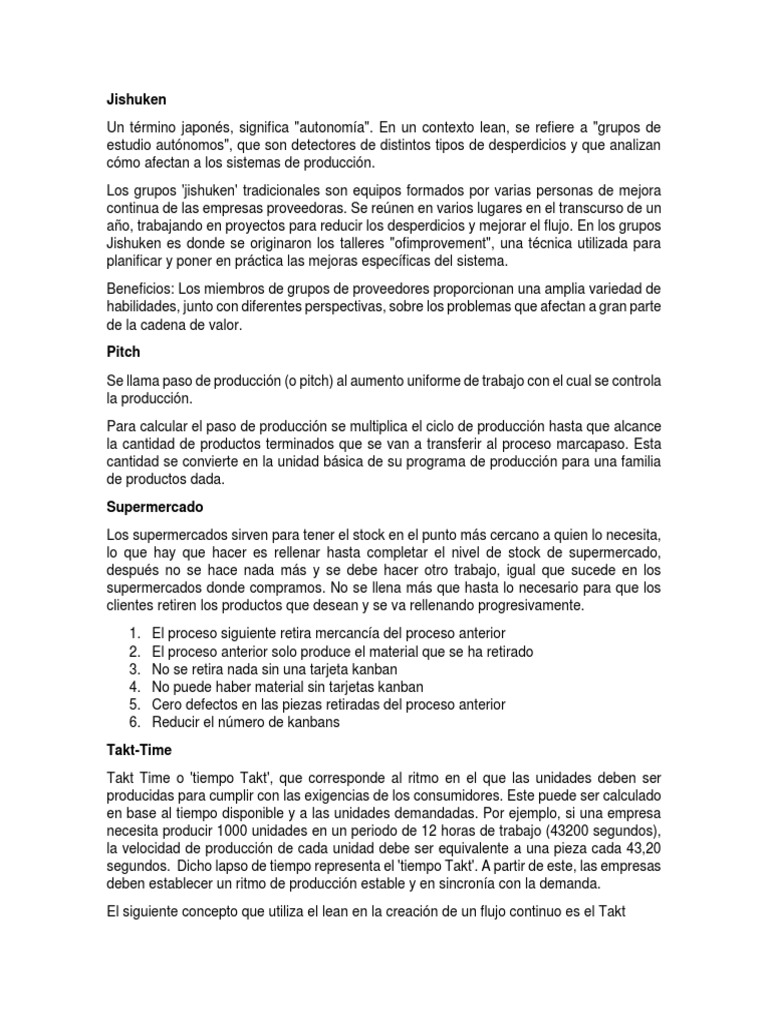 Jishuken: Autonomía en Mejora Continua | PDF | Economias | Informática ...