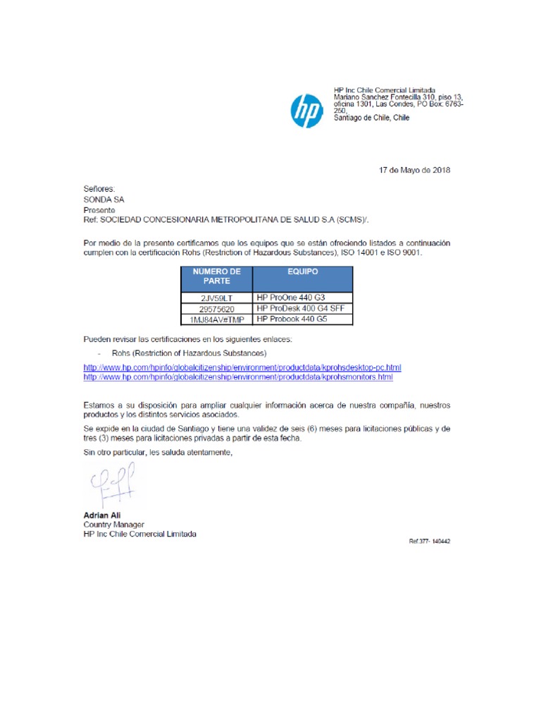 Certificación Rohs | PDF