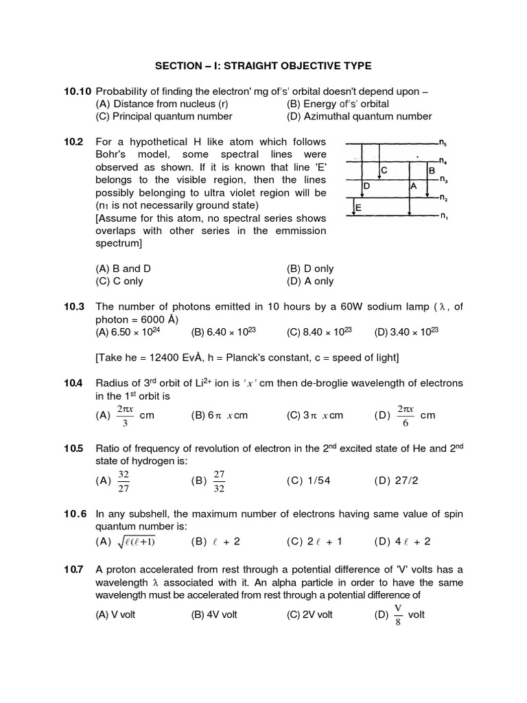10 Atomic Structure | PDF | Atomic Orbital | Electron