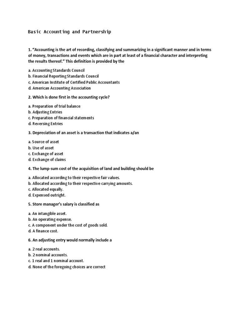 Basic Accounting and Partnership | PDF | Debits And Credits | Balance Sheet
