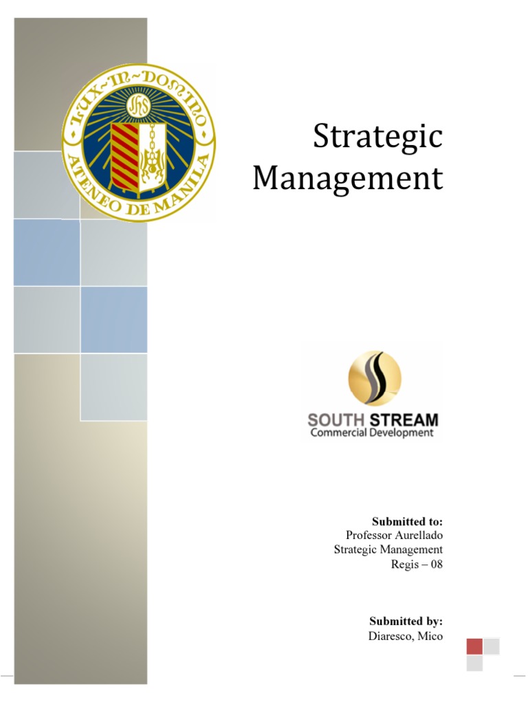 Strategic Management Paper | PDF | Metro Manila | Strategic Management